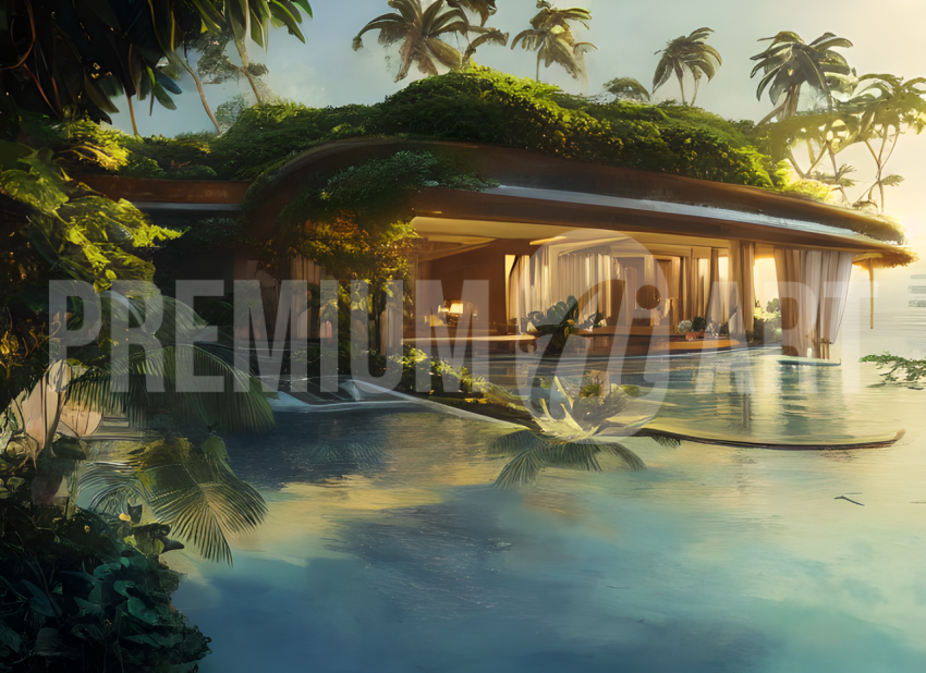 Futuristic Mansion - Photo #175 - Premium AI Art - AI Generated Stock ...