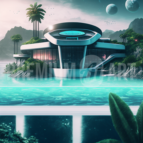 Futuristic Mansion - Photo #178 - Premium AI Art - AI Generated Stock ...